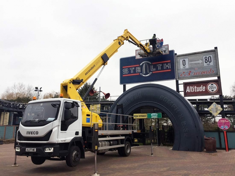 Thorpe-Park-Stealth-entrance-sign-renovation-3 – GraphicWallWraps.com